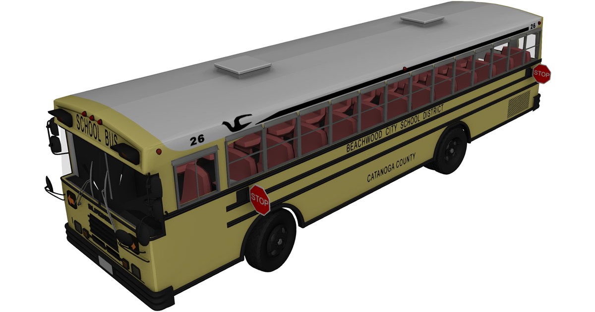 School Bus 3D Model - 3D CAD Browser