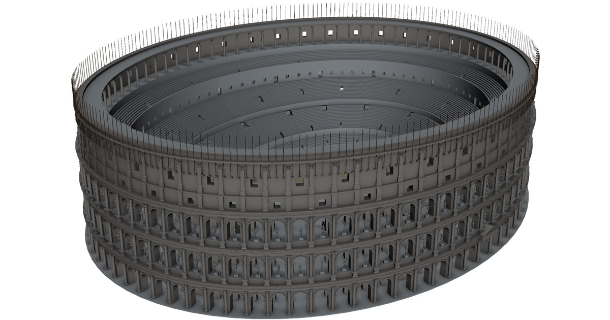 Coliseum Roman 3D Model - 3D CAD Browser