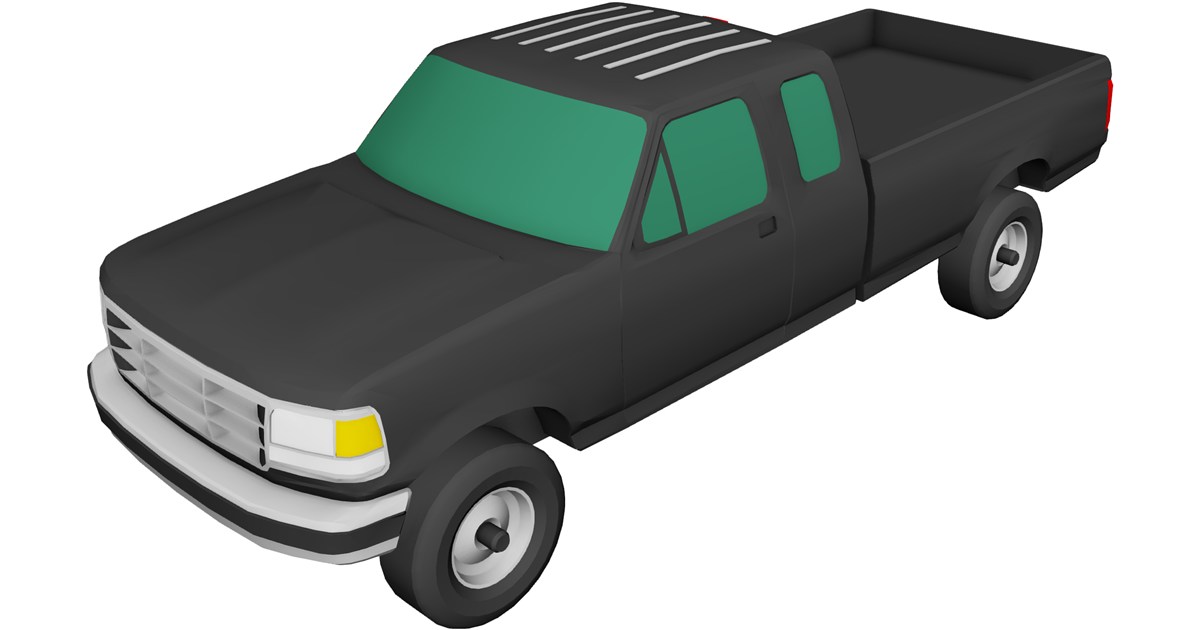 Ford F-350 Pickup Extended Cab 3D Model (1993) - 3D CAD Browser