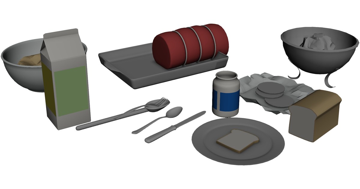 Meal Prep Items 3D Model - 3D CAD Browser