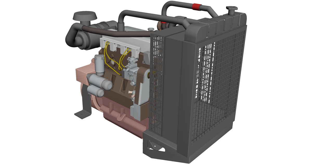 Diesel Generator CAD Model - 3D CAD Browser