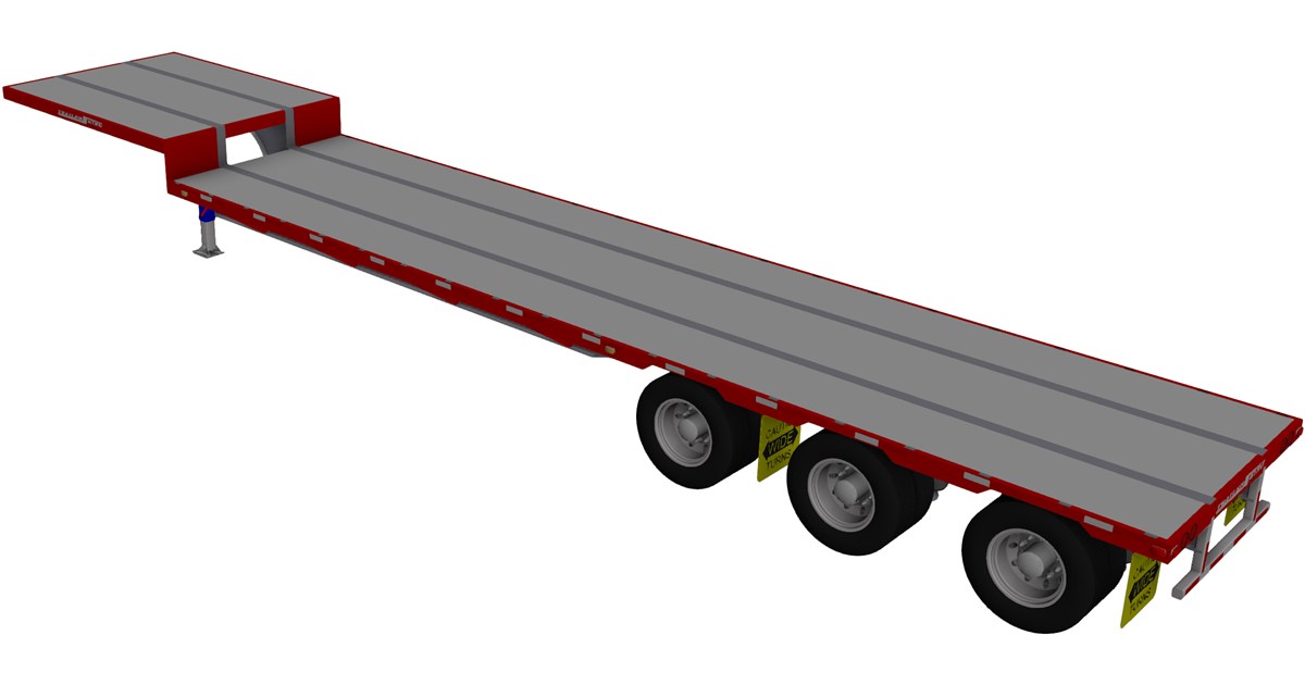 Dropdeck Trailer CAD Model - 3D CAD Browser