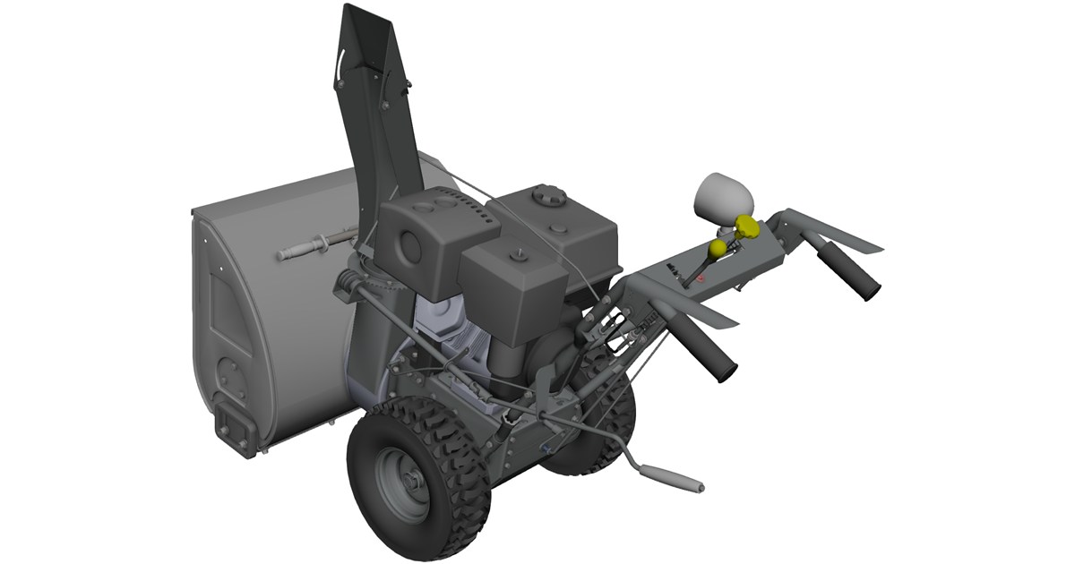 Snowblower CAD Model - 3D CAD Browser