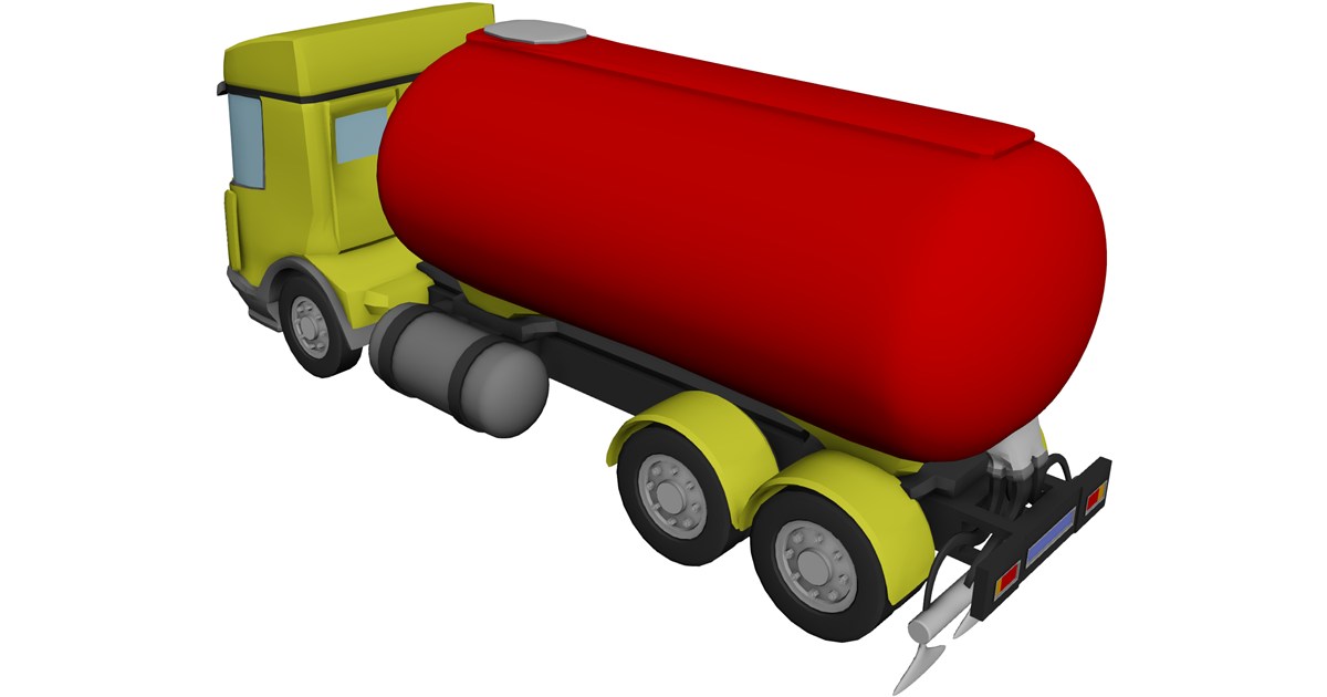 DAF Tanker Straight Truck 3D Model - 3D CAD Browser