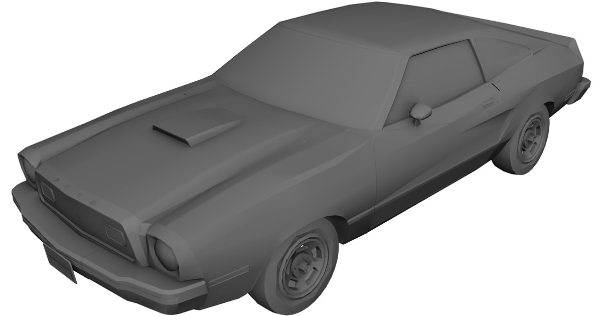 Ford Mustang 3D Model (1976) - 3D CAD Browser