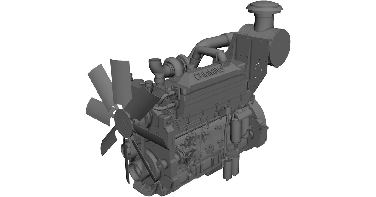 Cummins K19 Diesel Engine CAD Model - 3D CAD Browser
