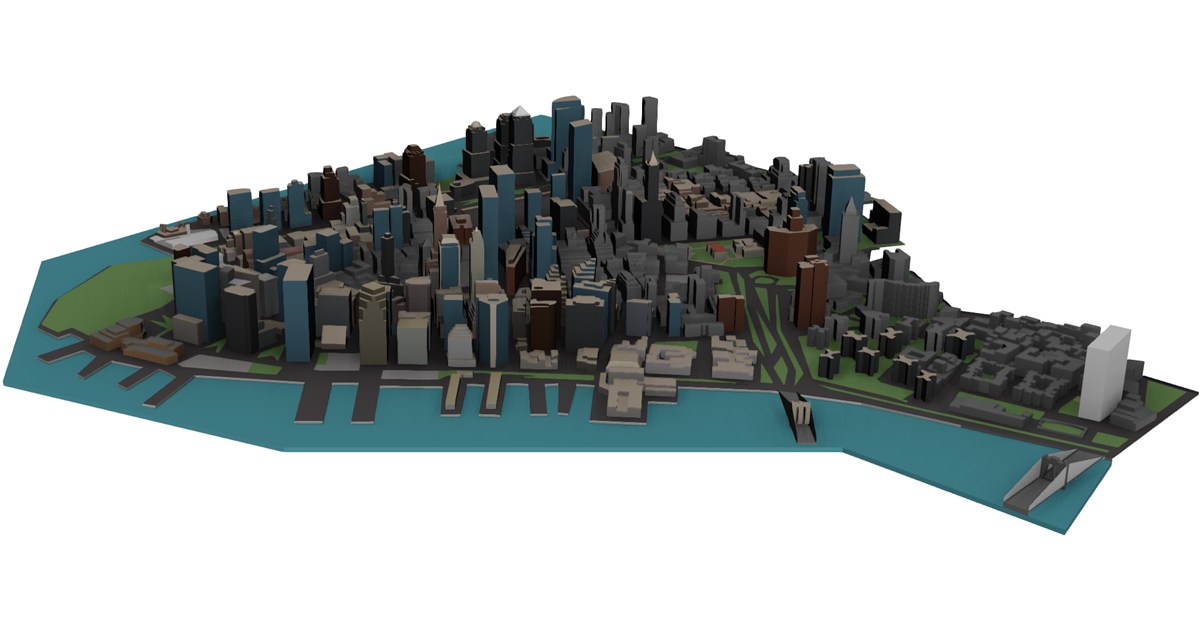New York Lower Manhattan 3D Model - 3D CAD Browser