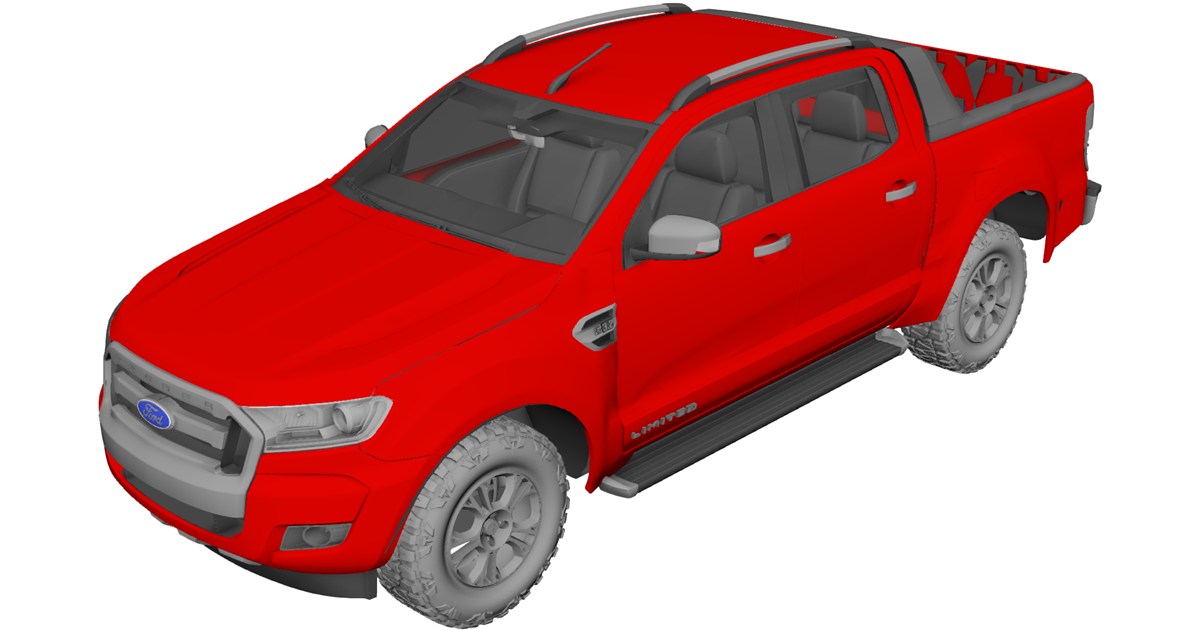 Ford Ranger Pickup 3D Model (2015) - 3D CAD Browser