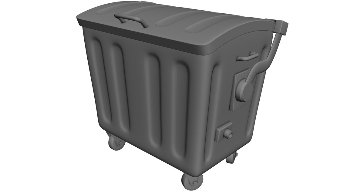 Trash Container 3D Model - 3D CAD Browser