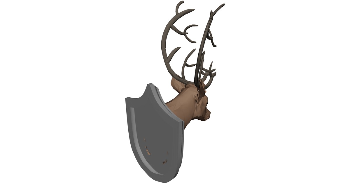 Deer on Wall 3D Model | 3D CAD Browser