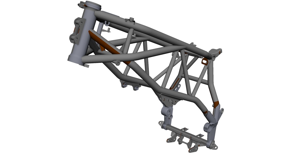 KTM 950 Rally LC8 Frame CAD Model - 3D CAD Browser