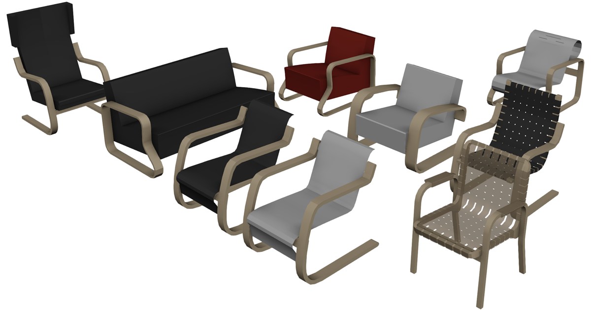 Armchair Collection 3D Model - 3D CAD Browser