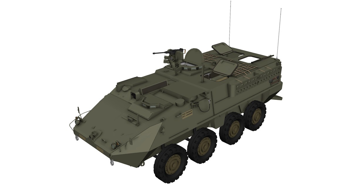 Stryker APC 3D Model - 3D CAD Browser