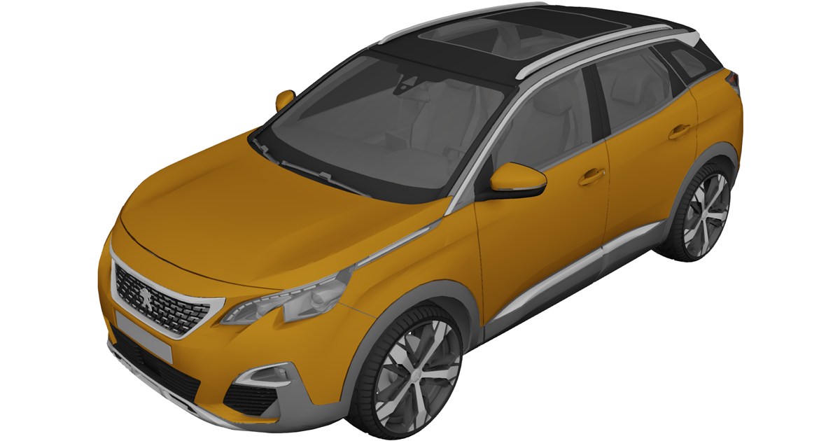Peugeot 3008 3D Model (2018) - 3D CAD Browser