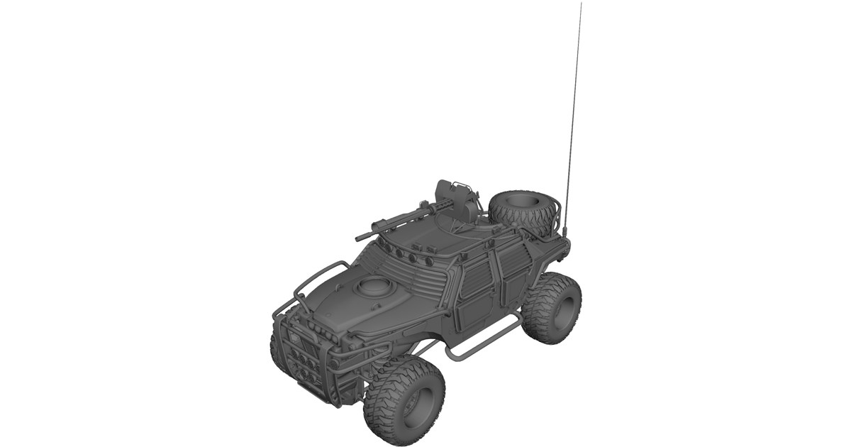 Armored Military Car 3D Model - 3D CAD Browser