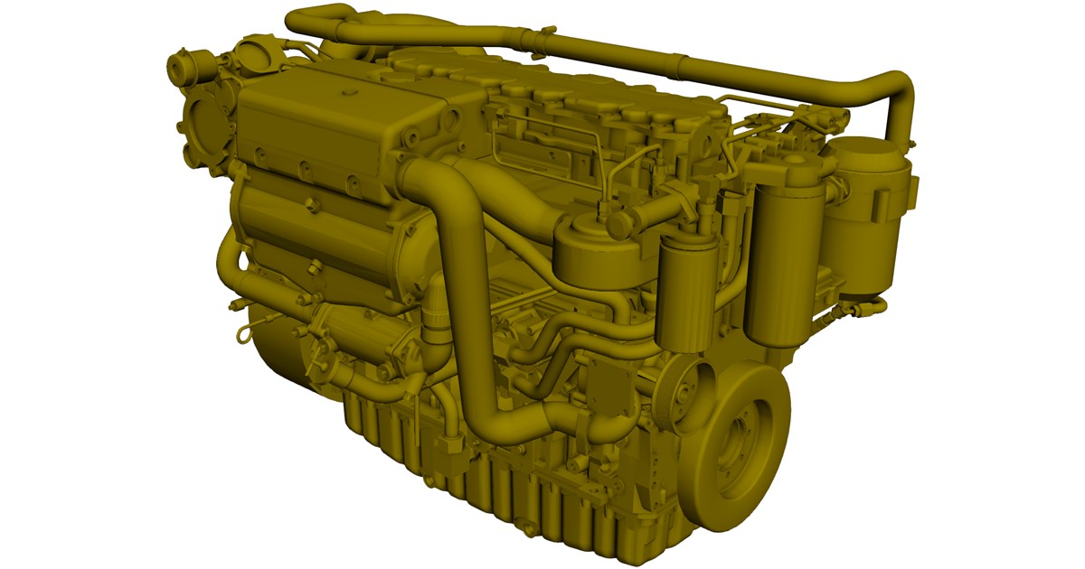 Cat C7 Engine CAD Model - 3D CAD Browser