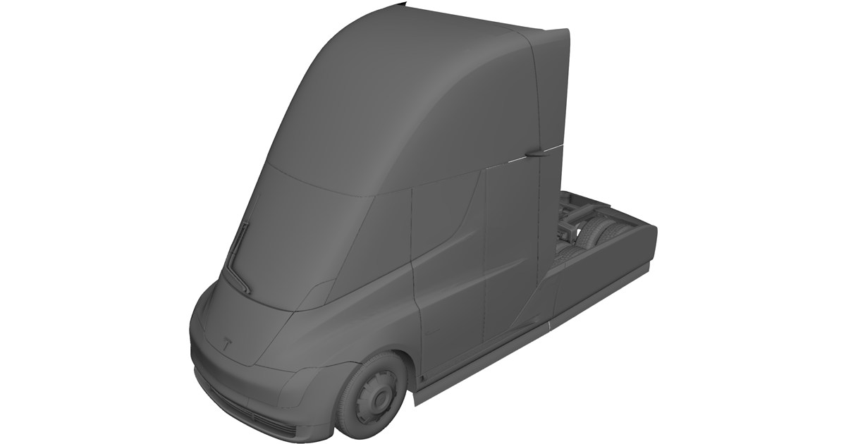 Tesla Semi Truck 3D Model (2020) - 3D CAD Browser