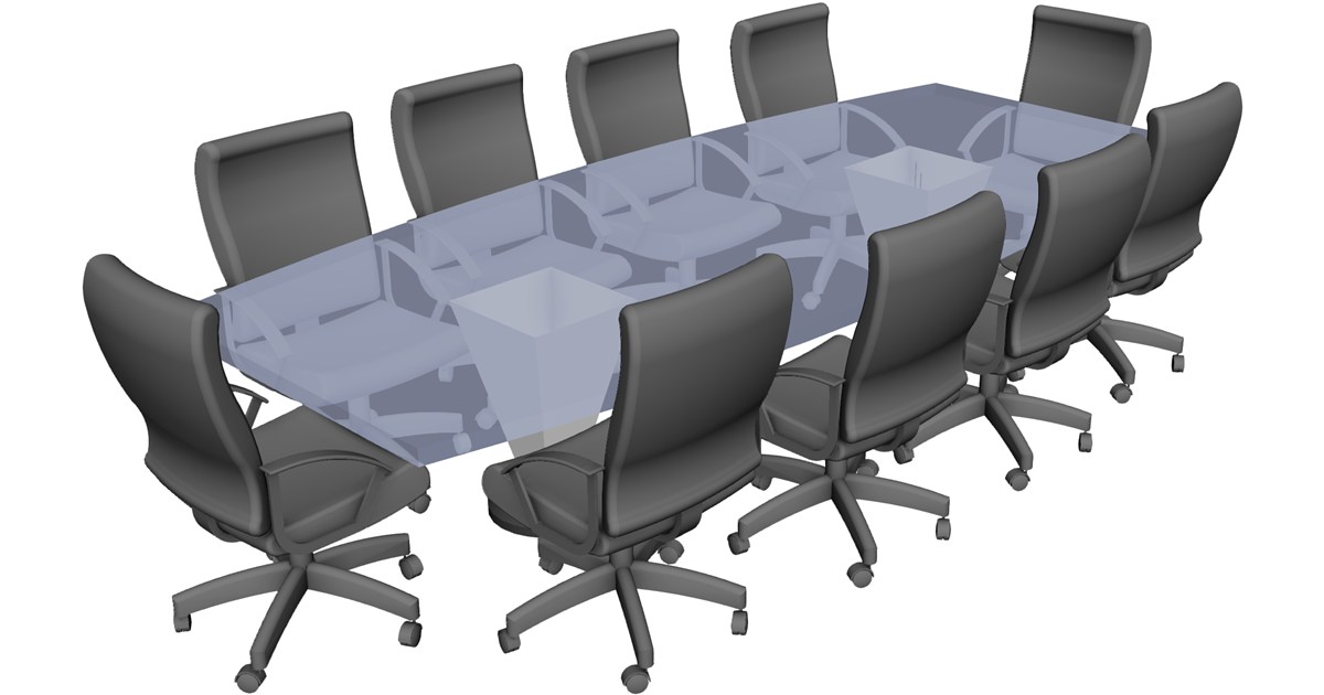 Conference Table 3D Model | 3D CAD Browser