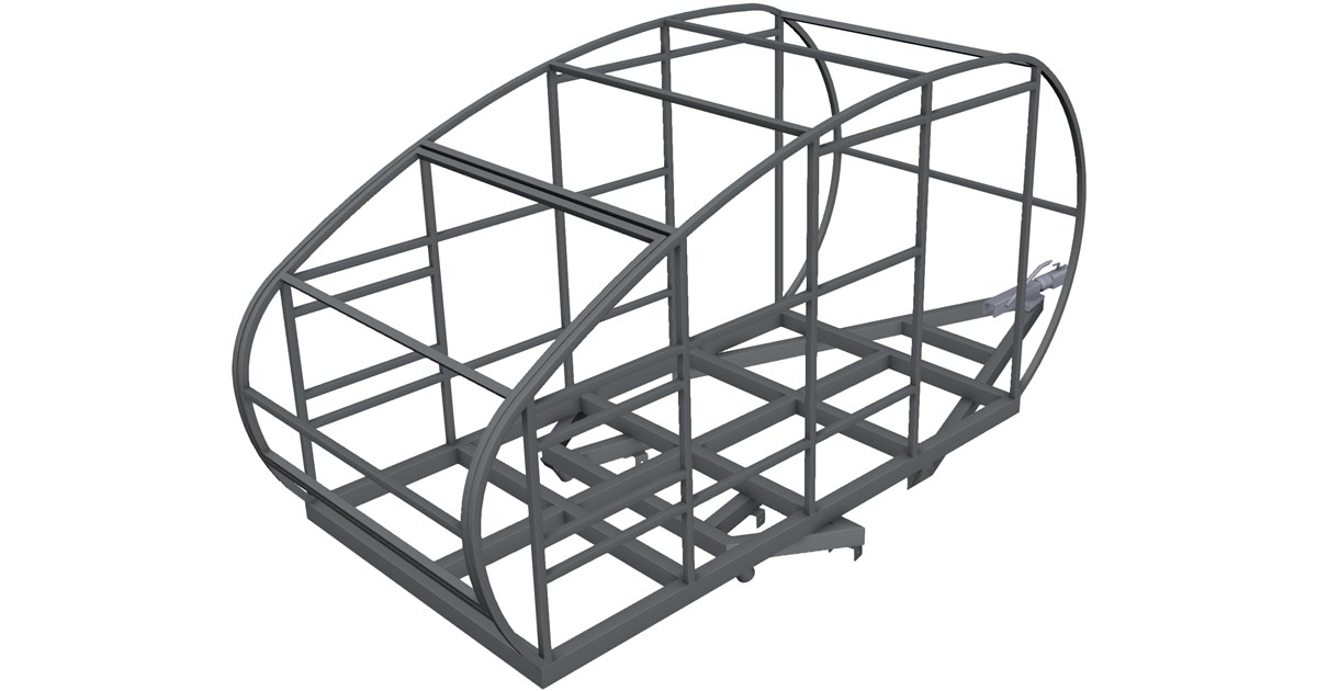 Mini Teardrop Camper Frame CAD Model - 3D CAD Browser