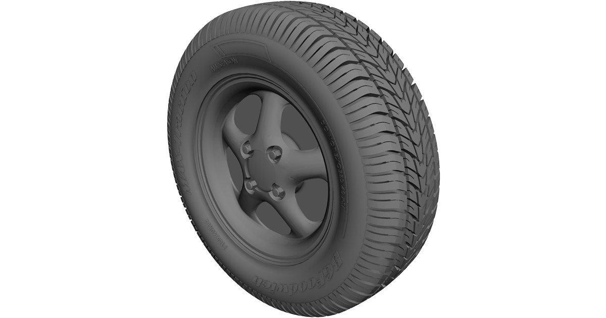 Wheel with Tire CAD Model - 3D CAD Browser