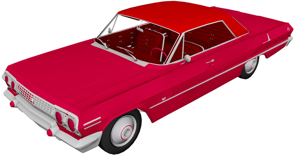 Chevrolet Impala 2-door 3D Model (1963) - 3D CAD Browser