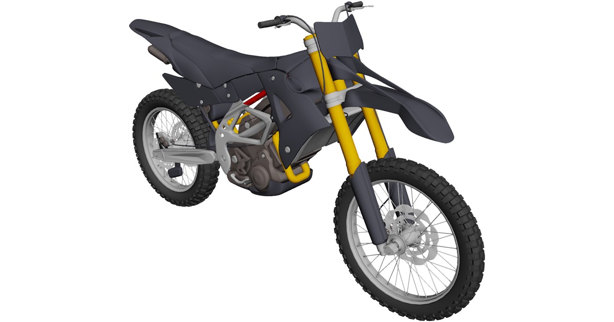 Motocross Bike 3D Model - 3D CAD Browser