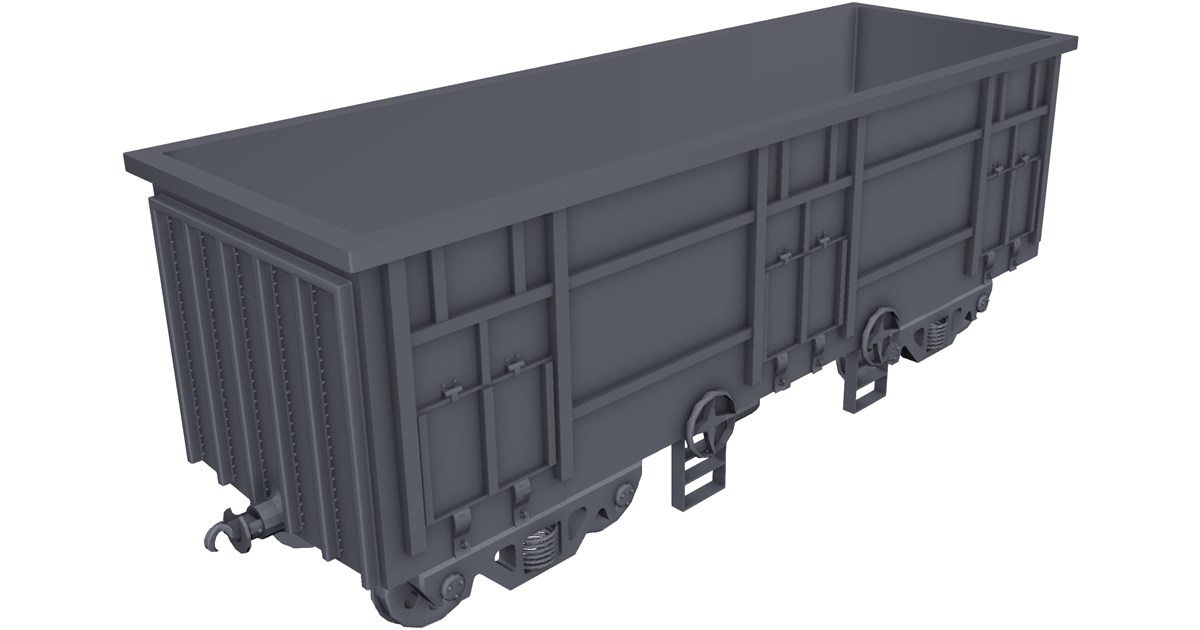 Freight Open Wagon CAD Model - 3D CAD Browser