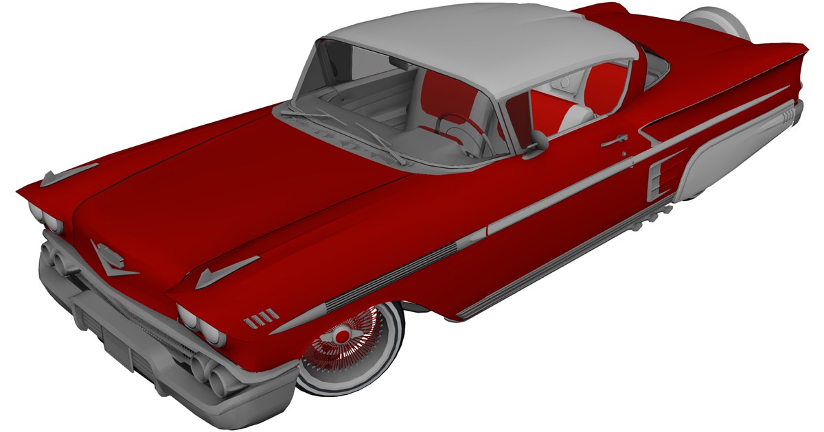 Chevrolet Impala 3D Model (1958) - 3D CAD Browser