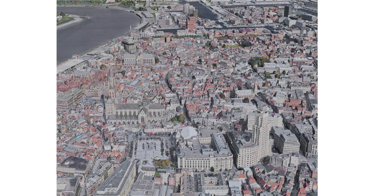 Antwerp City, Belgium 3D Model (2019) - 3D CAD Browser