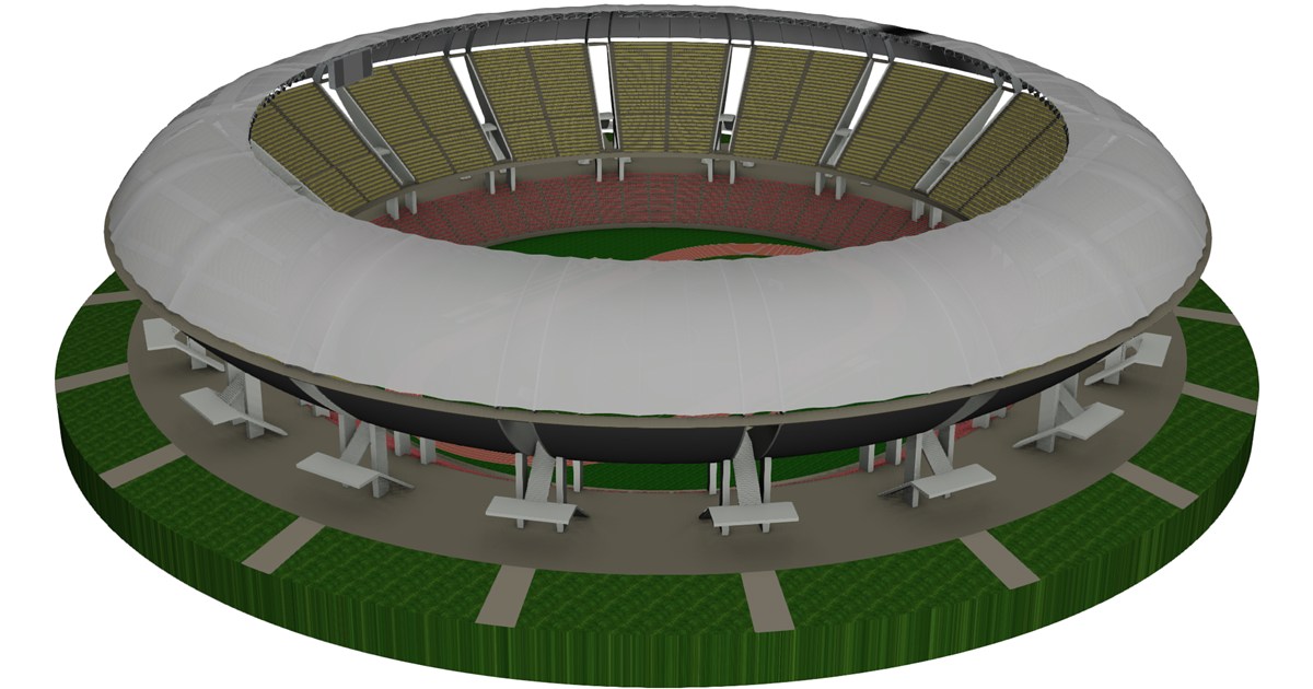 Soccer Stadium 3D Model - 3D CAD Browser