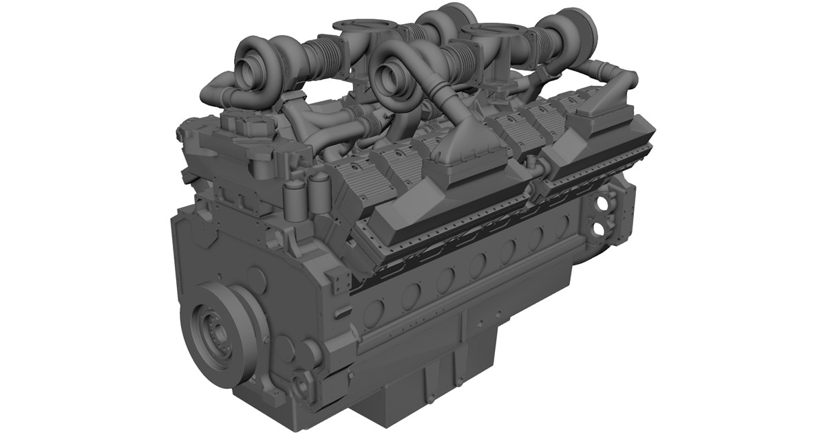 Cummins QSK60 V16 Engine CAD Model - 3D CAD Browser