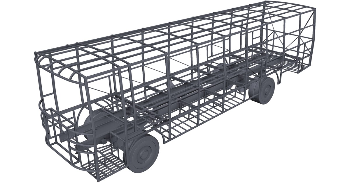 Bus Chassis CAD Model - 3D CAD Browser