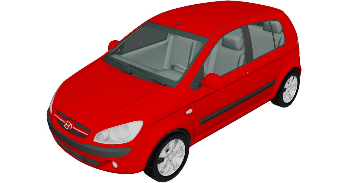 Hyundai Getz 3D Model (2006) - 3D CAD Browser