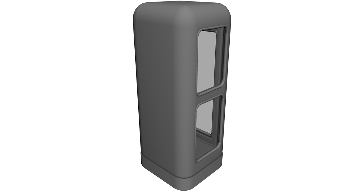 Phone Booth Germany 3D Model - 3D CAD Browser