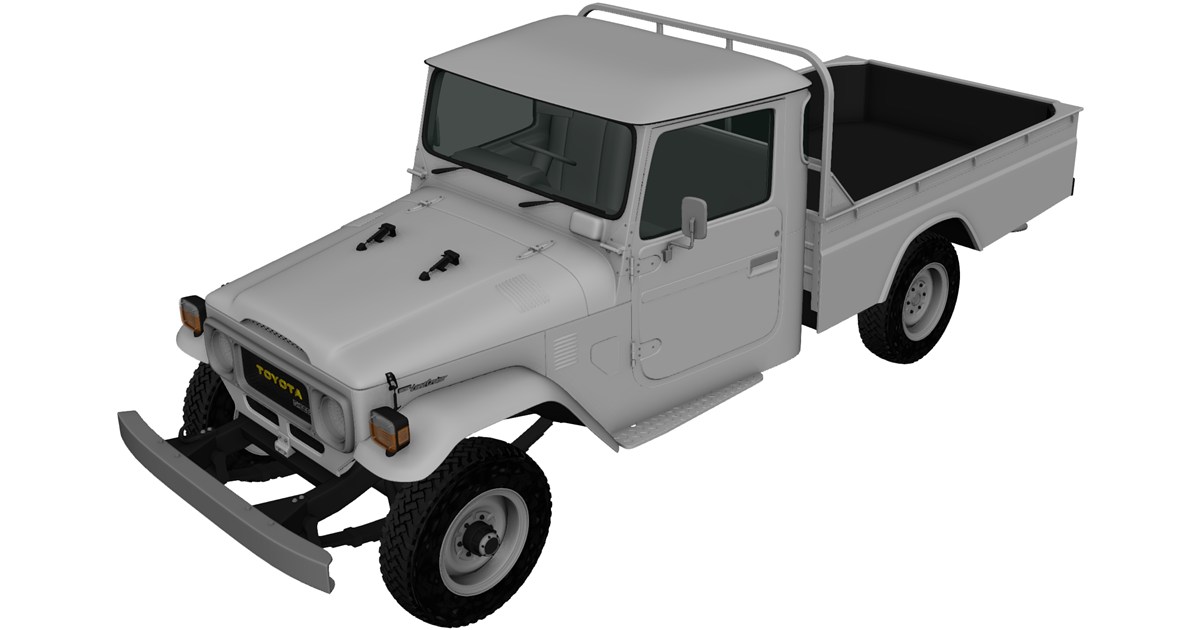 Toyota Land Cruiser Pickup 3D Model (1979) - 3D CAD Browser