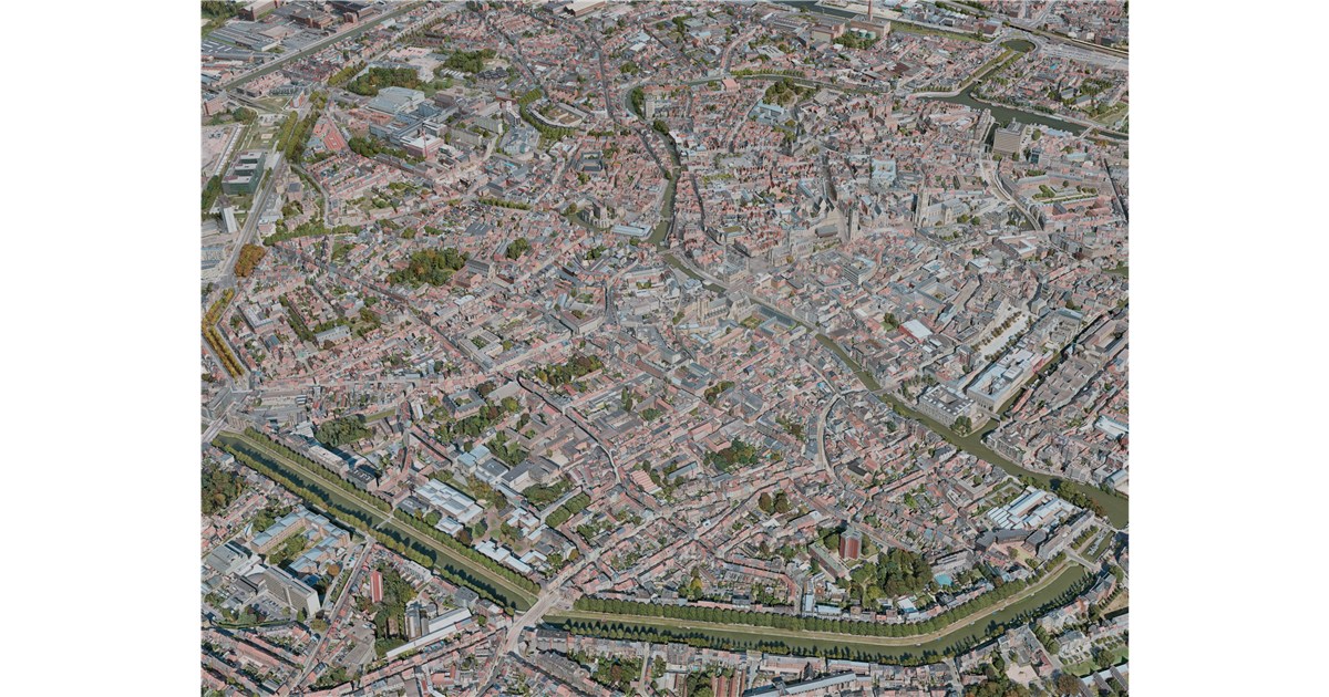 Ghent City, Belgium 3D Model (2020) - 3D CAD Browser