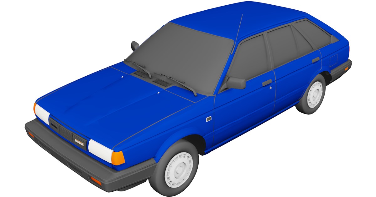 Nissan Tsuru II 3D Model (1987) - 3D CAD Browser