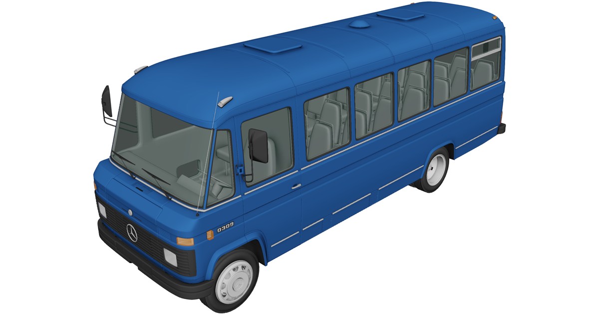 Mercedes-Benz O-309 3D Model (1979) - 3D CAD Browser
