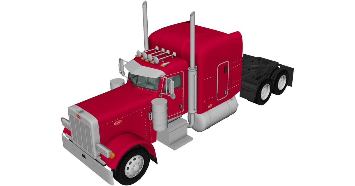 Peterbilt 379 3D Model (1987) - 3D CAD Browser
