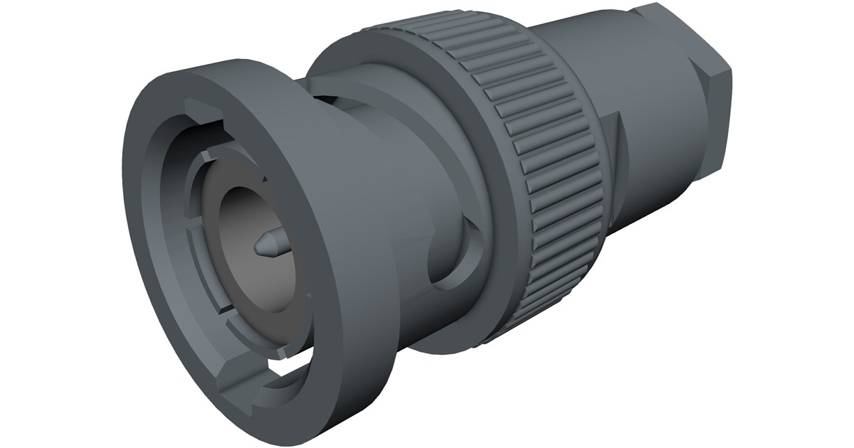 BNC Plug 3D Model - 3D CAD Browser
