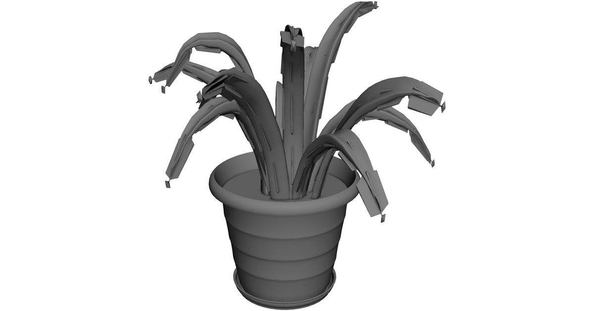 Aloe Plant in a Pot 3D Model - 3D CAD Browser