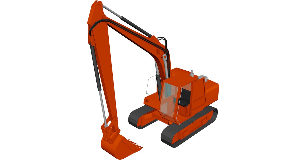 Track Hoe 3D Model - 3D CAD Browser