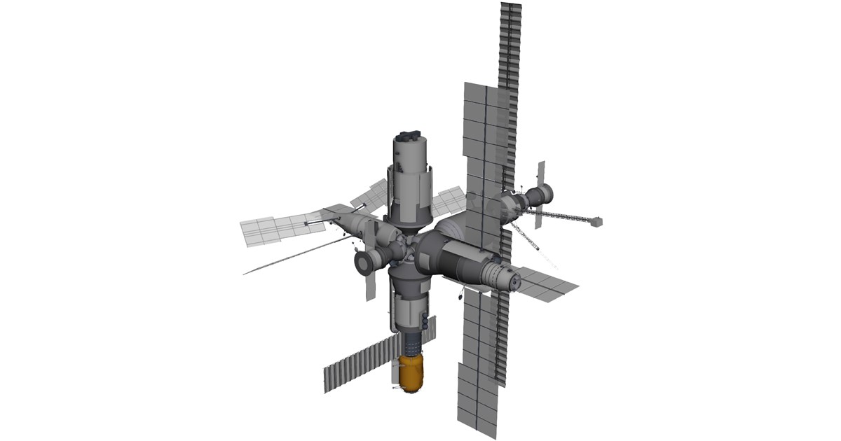 Mir Space Station 3D Model - 3D CAD Browser
