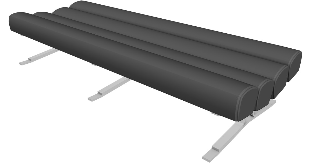 Bench Daybed 4 Roll 3D Model - 3D CAD Browser
