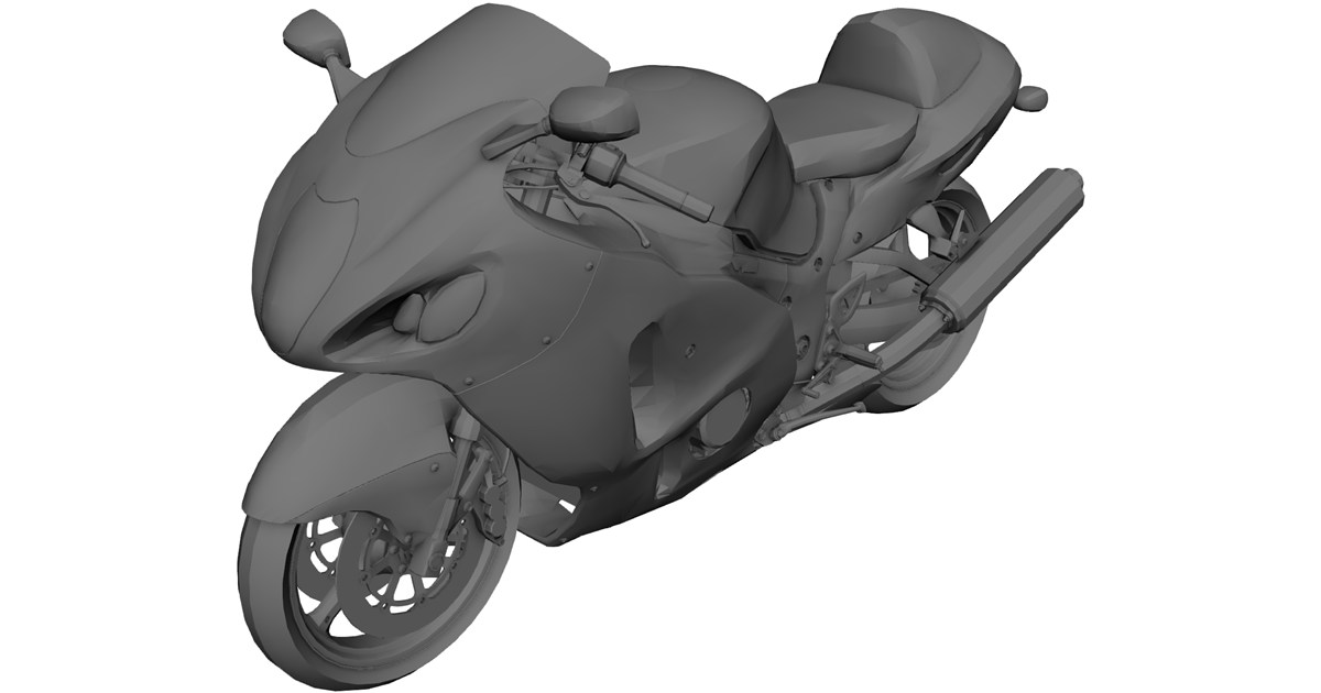 Suzuki Hayabusa 3D Model - 3D CAD Browser