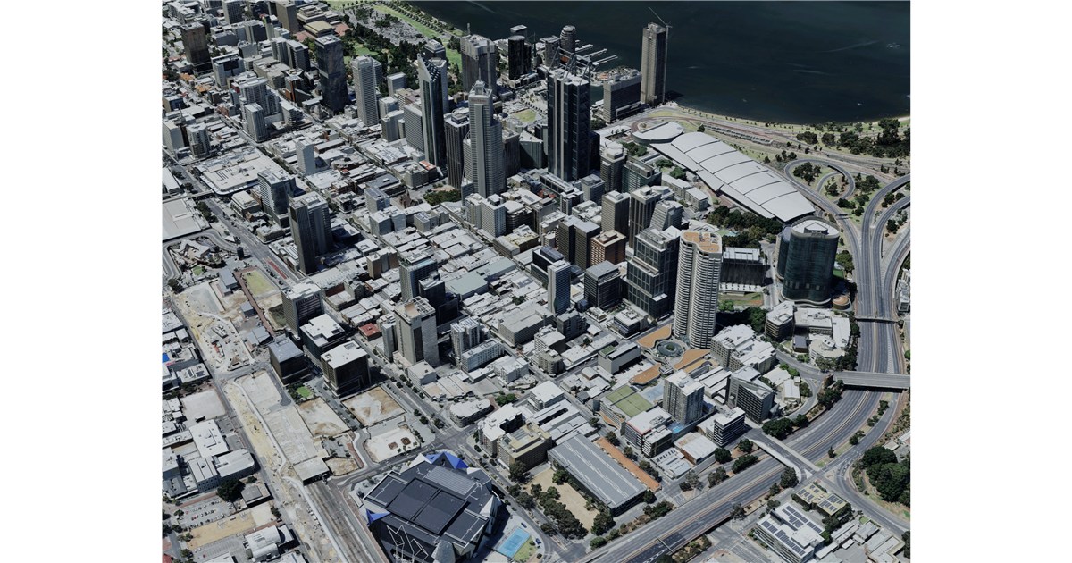 Perth City, Australia 3D Model (2022) - 3D CAD Browser