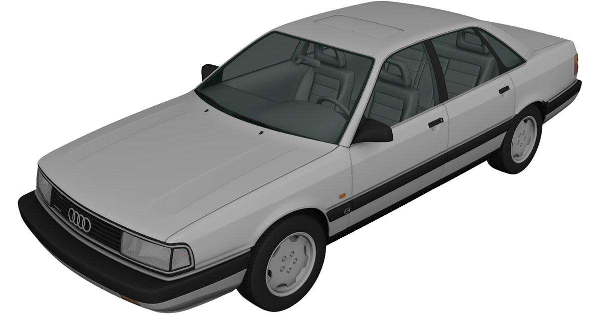 Audi 200 Sedan 3D Model (1983) - 3D CAD Browser
