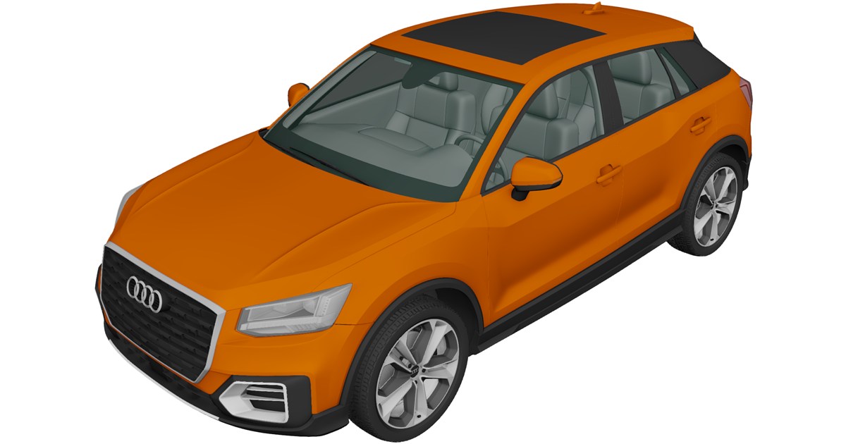 Audi Q2 3D Model (2020) - 3D CAD Browser