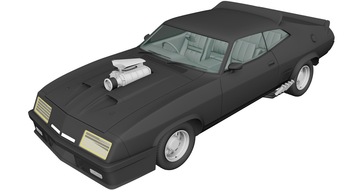 Ford Falcon GT Coupe Interceptor Mad Max 3D Model (1979) - 3D CAD Browser