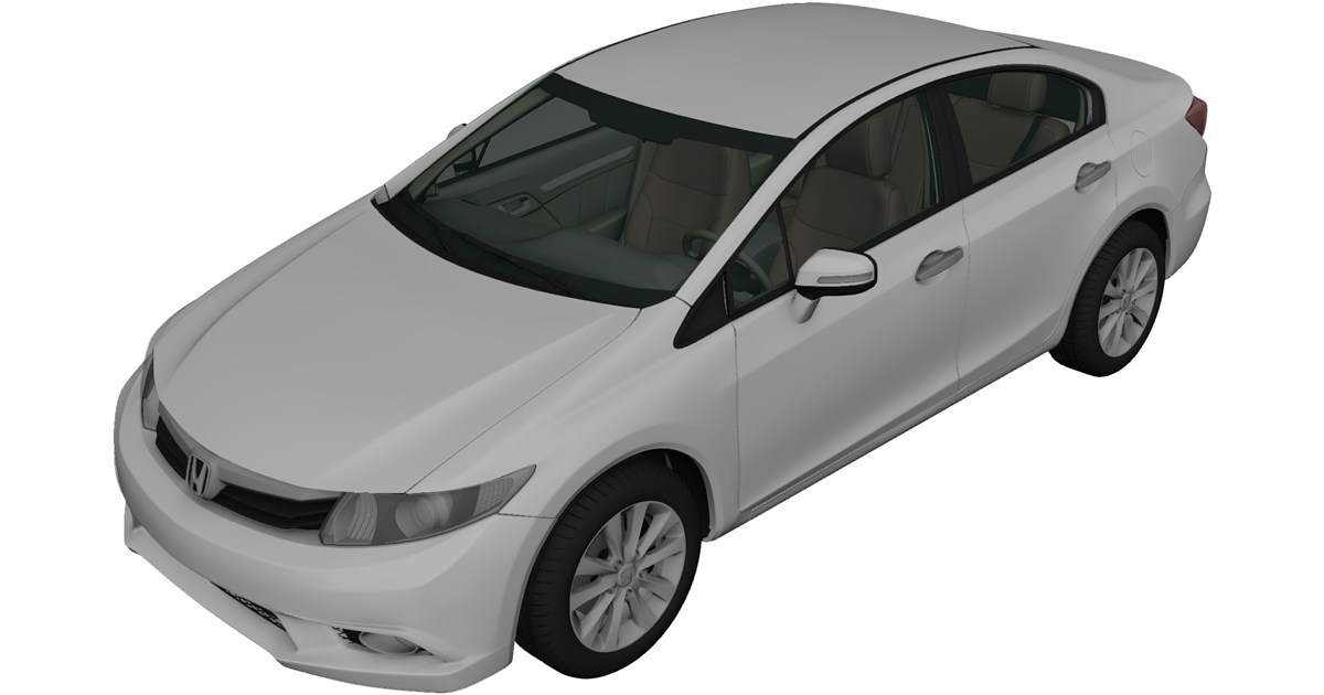 Honda Civic Sedan 3D Model (2012) - 3D CAD Browser